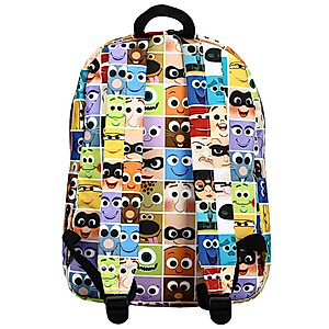 Pixar Animated Movie Characters Tile Print Sublimated Laptop Backpack