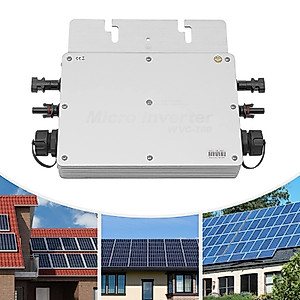 700W Solar Inverter Grid Tie MPPT Micro Inverter, DC22-50V to 120V Self Cooling Pure Sine Wave Solar Inverter w/AC Connection Cable