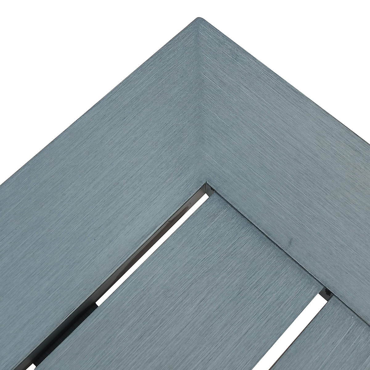 GDFStudio Modern Outdoor Aluminum Dining Bench, Dark Gray