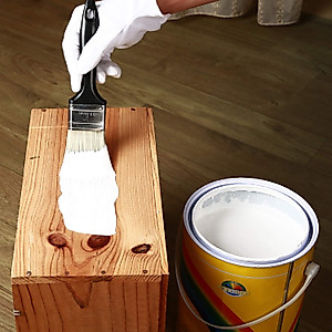 KINJOEK 4 Packs 4 Inch Paint Brushes, Home Wall Trim House Wide Chip Paintbrush Set, Professional Multi-Purpose Repair Tools for DIY Paint Stains Varnishes Glues Acrylics Cabinet Deck Fence Edge Door