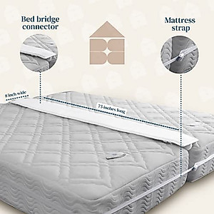 FeelAtHome Twin to King Bed Converter Kit - Bed Bridge - Twin Bed Connector King Maker - Twin & Twin XL Bed Connector to King - Twin Bed Mattress Connector Bridge - King Bed Conversion Kit (8" Class)