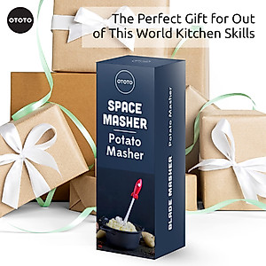 OTOTO Space Masher Potato Masher - Multi-functional Cooking Gifts for Home and Kitchen - Heat Resistant Rocket Masher for Potato, Guacamole, Pumpkin, Hamburgers