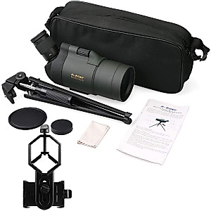 SVBONY SV41 Mak Spotting Scope with Tripod Bundle with Phone Adapter for Shooting Birdwatching