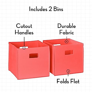 RiverRidge Home RiverRidge Activity Table, White with Coral Bins