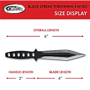 Szco Supplies Black Streak Throwing Knives Set