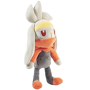 Pokémon Large 12" Raboot Plush - Officially Licensed - Sword & Shield Scorbunny & Cinderace Evolution - Quality Soft Stuffed Animal Toy - Great Gift for Kids, Boys, Girls