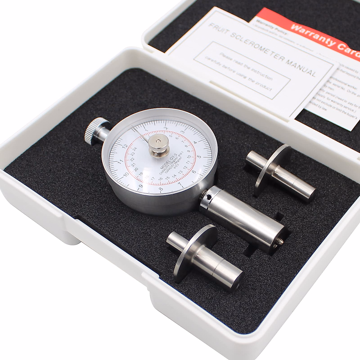 HOJILA Fruit Hardness Tester Fruit Firmness Penetrometer GY-3 Sclerometer Gauge To Measure Maturity Level of Fruit