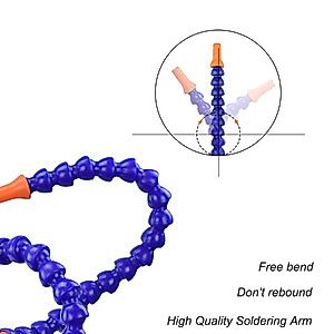 Helping Hands Third Hand Soldering 4 Arms with Adjustable Vise Tabletop-Clamp Base Perfect for Pcb Repair, Jewelry Solder Holder (N-Y4BE-SY9)