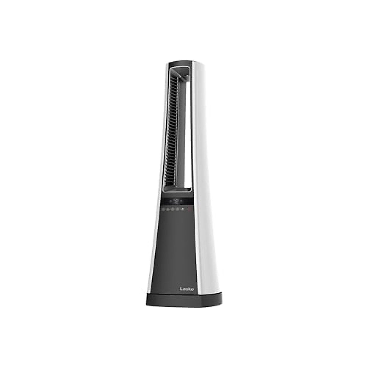 Lasko Oscillating Bladeless Ceramic Tower Space Heater for Home with Enhanced Safety, Adjustable Thermostat, Filter, Timer and Remote Control, 27 Inches, Silver, 1500W, AW300