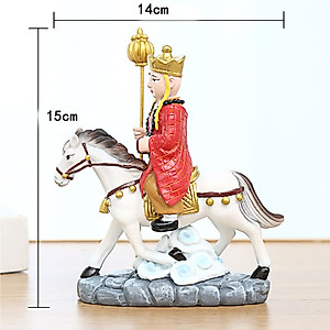 LWZ 4 Pcs Journey to The West Figurine Set, Resin Monkey King Monk Pig Cute Character Figurine for Miniature Figure Fairy Garden Home DIY Cake Decoration Set