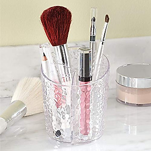 InterDesign Rain Cosmetic Organizer Cup for Vanity Cabinet, Clear
