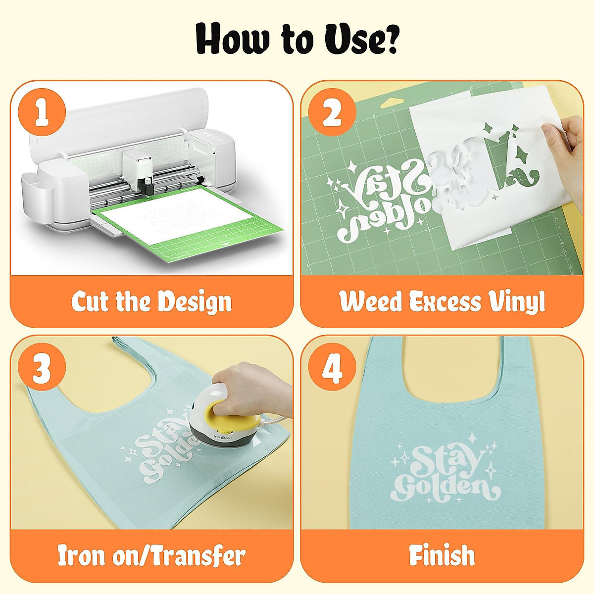 Heat Transfer Vinyl White HTV Rolls - 12" x 15ft White Iron on Vinyl for Cricut & Silhouette Cameo, White HTV Vinyl for Shirts - Easy to Cut & Weed for Heat Vinyl Design