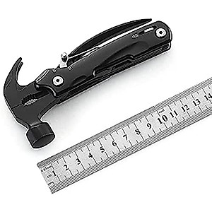 NB Hammer Multitool Camping Accessories with Multitool Card Tool 12 in 1 Cool Gadget Stocking Stuffer for Men Fathers Valentines Day Gifts