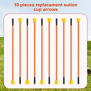 Skylety 10 Pieces Replacement Suction Cup Toy Replacement Rubber Tip for Toy (Orange)