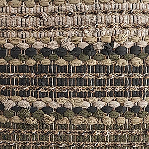 LR Home Khaki Chevron Striped Throw Pillow 18" x 18" Beige/Brown