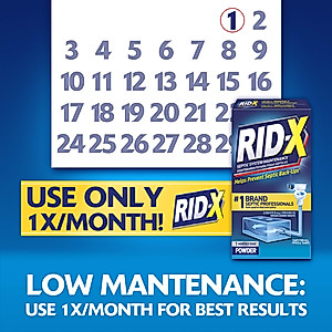 RID-X Septic Treatment, 1 Month Supply Of Powder, 9.8 oz