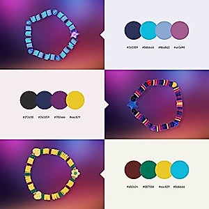 QUEFE Clay Beads Bracelet Kit, 7000pcs, 28 Colors, Jewelry Making, Flat Round Polymer Clay Beads, Fashion Craft Kit, DIY Craft Jewelry Making Gifts