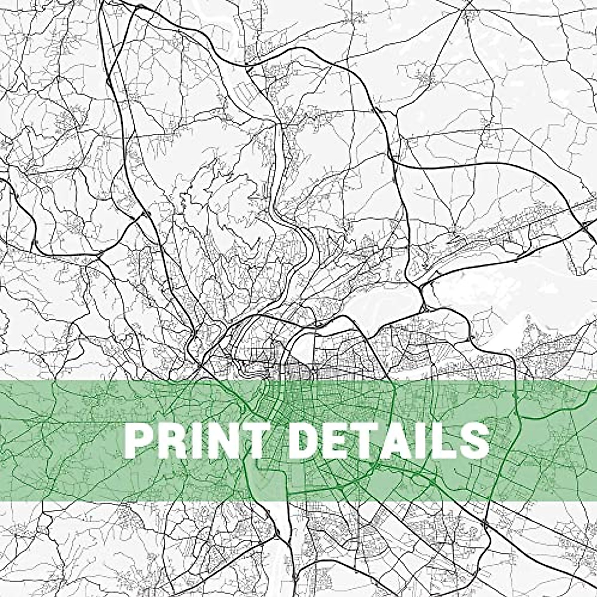 Dear Mapper Lyon France View Abstract Road Modern Map Art Minimalist Painting Black and White Canvas Line Art Print Poster Art Print Poster Home Decor (Set of 3 Unframed) (12x16inch)