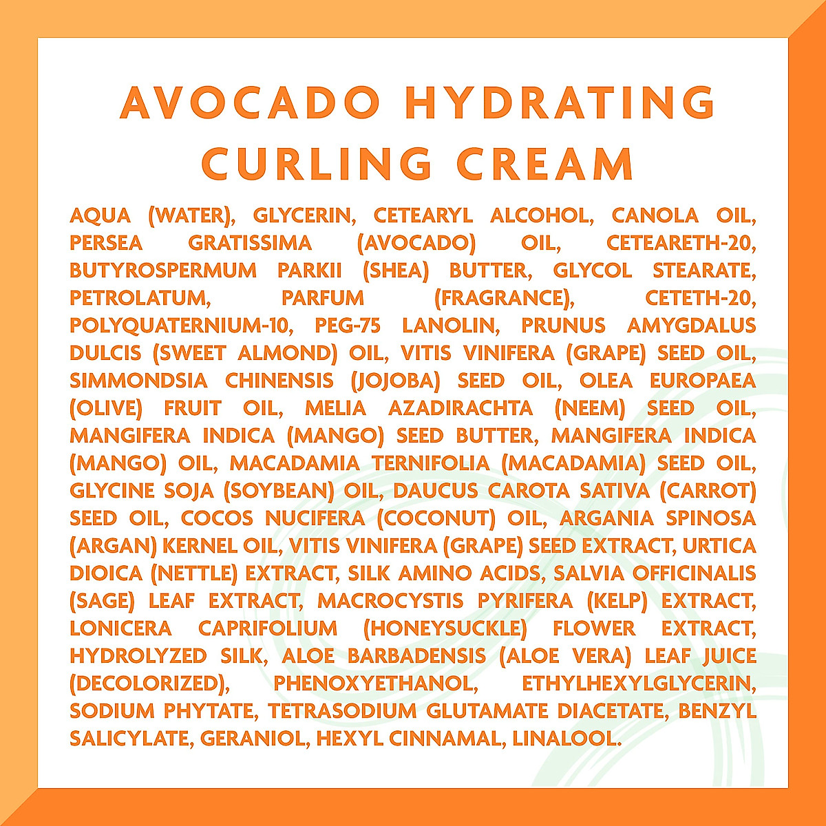 Cantu Avocado Curling Cream with Shea Butter, Mango Butter, & Coconut Oil, 12 Ounce