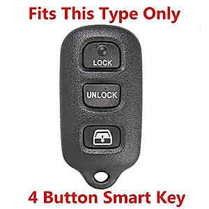 Rpkey Silicone Keyless Entry Remote Control Key Fob Cover Case protector Replacement Fit For 1999-2009 Toyota 4Runner 2001-2008 Toyota Sequoia HYQ12BBX HYQ12BAN HYQ1512Y(gray)