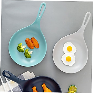 Cabilock 1pc pizza plate pizza tray dinner plate fruit tray italian pasta snack baking dishes Grill Food Tray Food Storage Tray Ceramic Tray household wooden plate handle bakeware poultry