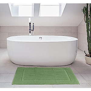 Utopia Towels Bundle Pack of 600 GSM Bath Sheet Set (2-Pack) and Banded Bath Mats (2-Pack) – 100% Ring-Spun Cotton – Highly Absorbent – Soft & Luxurious – Sage Green