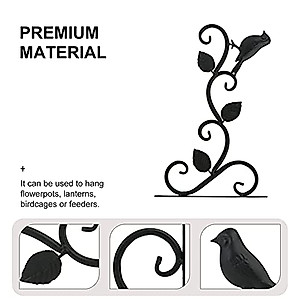 GANAZONO Outdoor Decor House Plants Plant Hanger Bracket Wall Hook Plants Bracket Rustic Iron Wall Hooks Metal Wall Shepherds Hook for Hanging Lanterns Coats Sconces Outdoor Decor House Plants