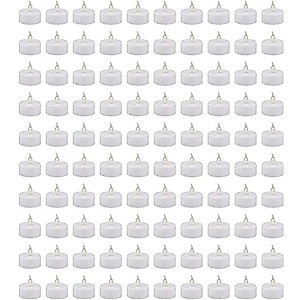 OSHINE 12-Pack Flameless Tea Lights LED Tea Lights Candles,Flickering Tea Candles Battery Included as Halloween Lights,Pumpkin Decoration,Holiday,Garden,Wedding,Party,Décor(Warm Yellow Light