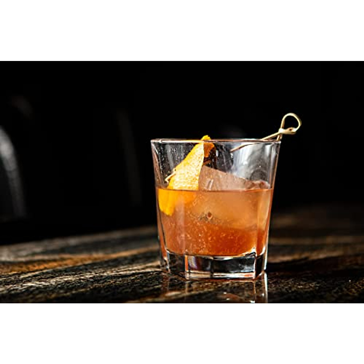 KingSeal Bamboo Wood Flower Knot Picks, Skewers, 3.5 Inches, Perfect for Cocktails and Appetizers - 2 Packs of 100 Each (200 Count)