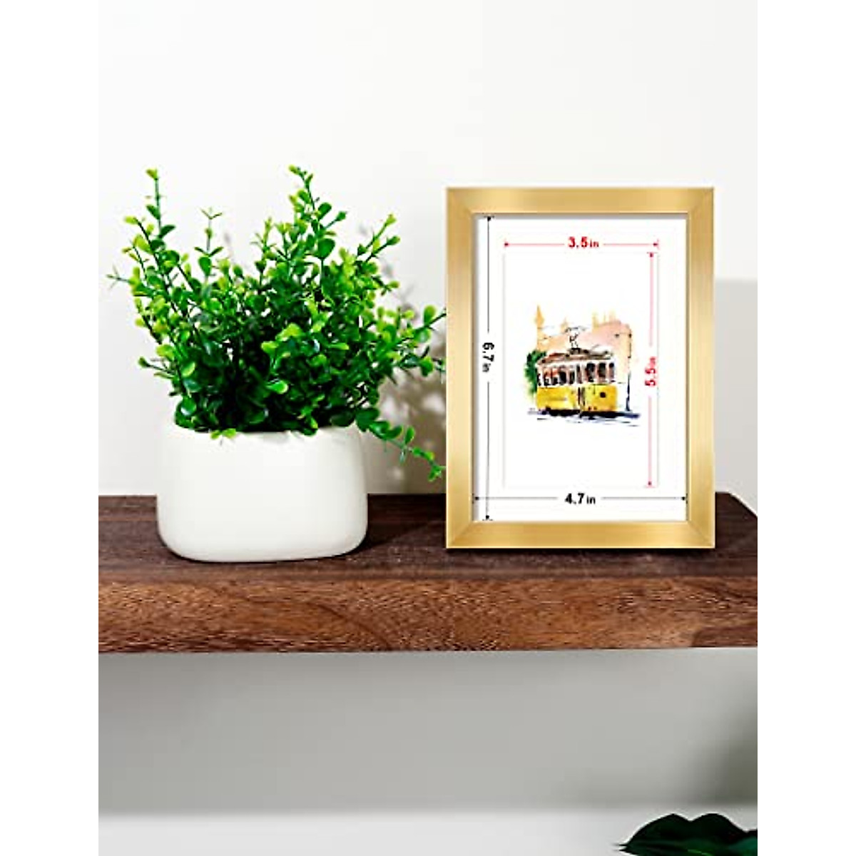 Annecy 5x7 Picture Frames (4 Pack, Gold), Simple Designed Photo Frame, For Pictures 5x7 for Wall or Table Display, Classic Simple Home Office Decor