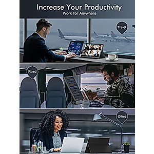 MAGICRAVEN Portable Monitor, 16" 1920x1200P FHD IPS Laptop Monitor, Dual USB C HDMI Computer Monitor Gaming Display with Speakers, Second Screen Travel Monitor for PC Phone PS5/4 Xbox Switch