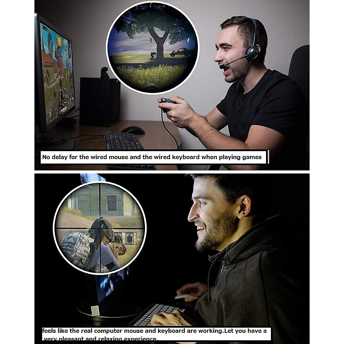 DOHO Mouse Keyboard Game Controller Adapter for Nintendo SwitchPS4PS4 ProPS4 SlimXBOXPS3PS3 Slim Keyboard Adapter. Perfect for Games Like FPS, TPS, RPG and RTS, etc