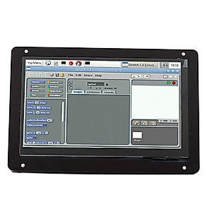 Gerioie Monitor Case, Screen Case, 7 Inch Full-View for Support Raspberry Pi(Metal Bracket Shell)