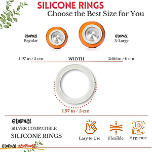 PETIT BEBE Eternal Silver Cups Compatible Silicone Rings (X-Large), Nipple Shield Protection for Breastfeeding Newborns, Soothe and Protect Sore Nipples, Newborn Essentials Must Haves