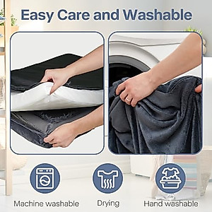 Ainpota Dog Bed Orthopedic Dog Beds for Large Dogs Plush L-Shaped Dog Couch with Removable Washable Cover, Eggs Crate Foam Pet Bed with Waterproof Lining, Dog Sofa for Giant Dog Up to 55lb