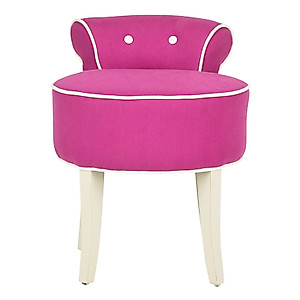 Safavieh Home Collection Georgia Stone and Cherry Mahogany Petite Vanity Stool