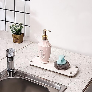 Instant Dry Sink Caddy Organizer,Sponge Holder for Kitchen Sink,Quick Dry Pad and Sink Stone Tray for Kitchen Bathroom Countertop