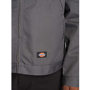 Dickies mens Unlined Eisenhower Jacket work utility outerwear, Charcoal, Large US