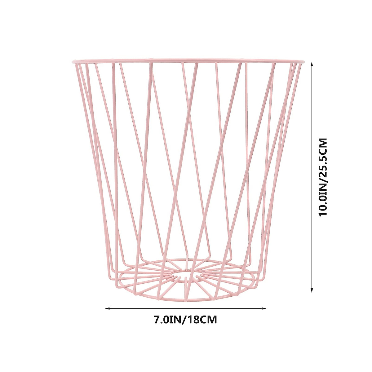 Zerodeko Home Office Decor Trash Garbage Can Wastebasket Rustic Metal Wire Hollow Litter Rubbish Container Bin for Bathroom Bedroom Kitchen Home Office Entryway Decor