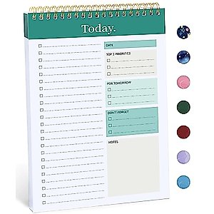 To Do List Pad - To Do List Notebook for Work with 52 Sheets, Undated Daily Planner Perfect for Daily Tasks and Goal Setting, To Do List Notepad Suitable for Office, Home and School-Greenery Sway