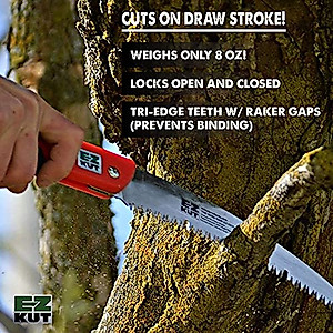 EZ KUT Wow Folding Saw 10 Inch - Foldable Hand Saw for Trees and Wood Cutting Folding Camping Saw Small - Folding Pruning Saw for Tree Trimming Pruning Knife Folding Bone Saw Hunting Pocket Saw Steel