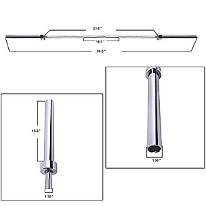 Fitvids Olympic Bar for Weightlifting and Power Lifting Barbell, 700-Pound Capacity (7' Feet, Silver)