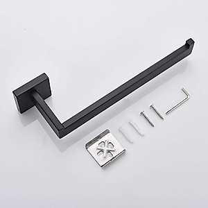 Bathroom Hardware Black Robe Hook Towel Rail Bar Rack Shelf Hanger Tissue Toilet Roll Paper Holder Wall Bathroom Accessories,1 Towel Rail