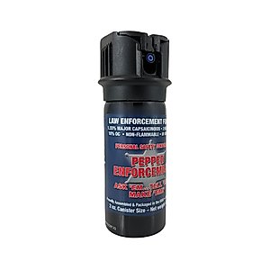 Pepper Enforcement PE510MF-FT Fogger Pepper Spray for Self Defense - Maximum Strength 10% OC Formula - Emergency Personal Protection & Safety Black