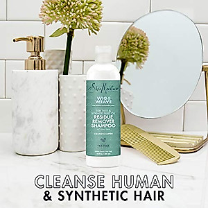 SheaMoisture Residue Remover Shampoo for Synthetic and Natural Hair, Tea Tree and Borage Seed, Sulfate Free Clarifying Shampoo, 13 Ounce