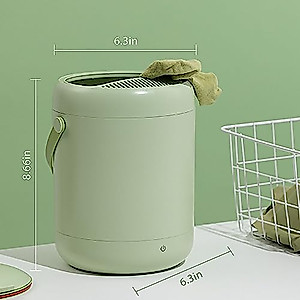 MEHIDFY Portable Washing Machine, 3L Ozone & Blue Light Deep Clean Portable Washer, Smart Timer Control Countertop Washing Machine, Mini Washing Machine for Underwear, Socks, Baby Clothes (Green)