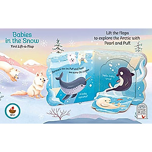 Babies in the Snow Gift Set: Includes Lift-A-Flap Board Book and Cuddly Plush Toy Friend for Birthdays, Baby Showers, Christmas and Easter Basket Stuffers Ages 0 - 4