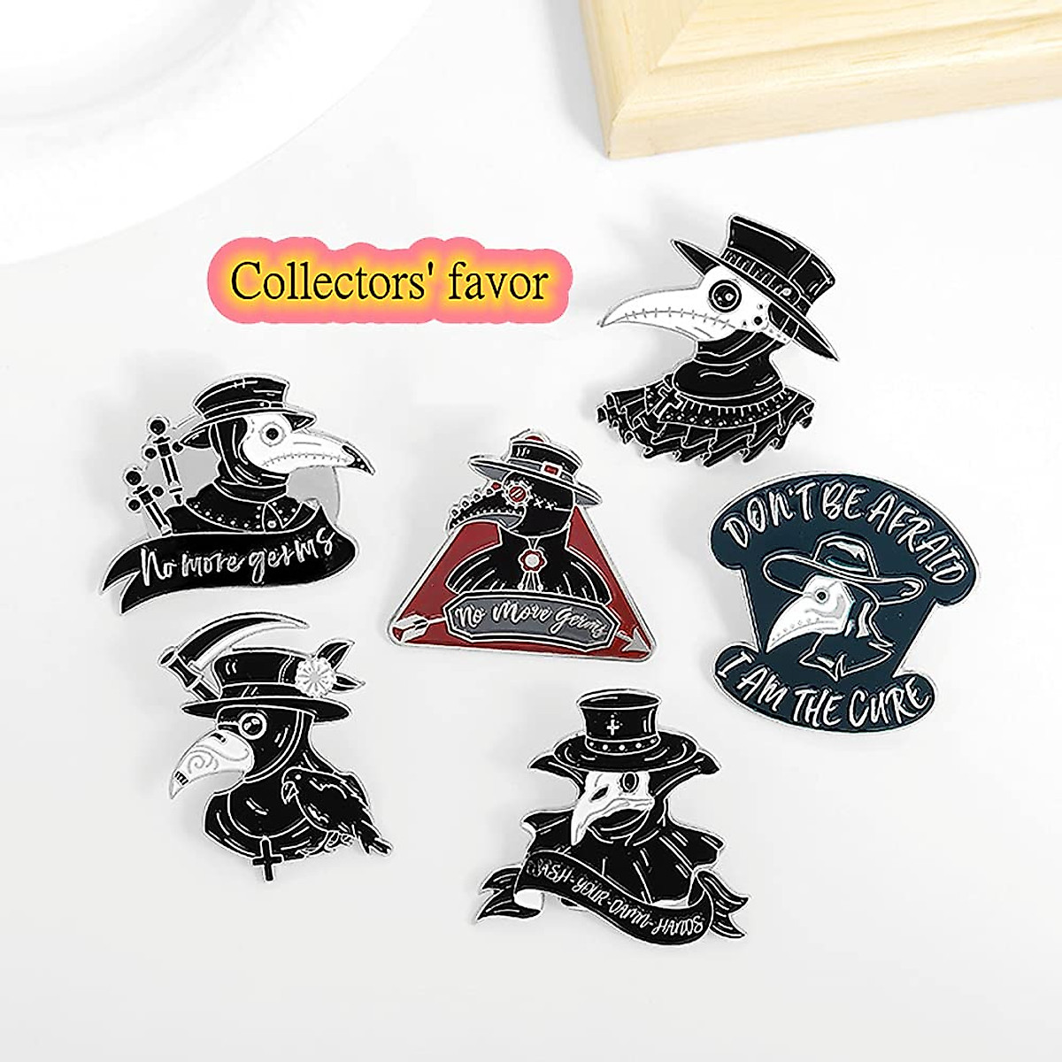 Plague Doctor Bulk Enamel Pins Set Anime Pins for Backpacks Aesthetic Gothic Punk Pins for Jackets Hats Clothes