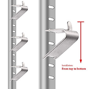 920158 Refrigerator Shelf Clips Freezer Shelf Clip Cooler Shelf Support Commercial Shelf Clip for Fridge(8 Pieces)