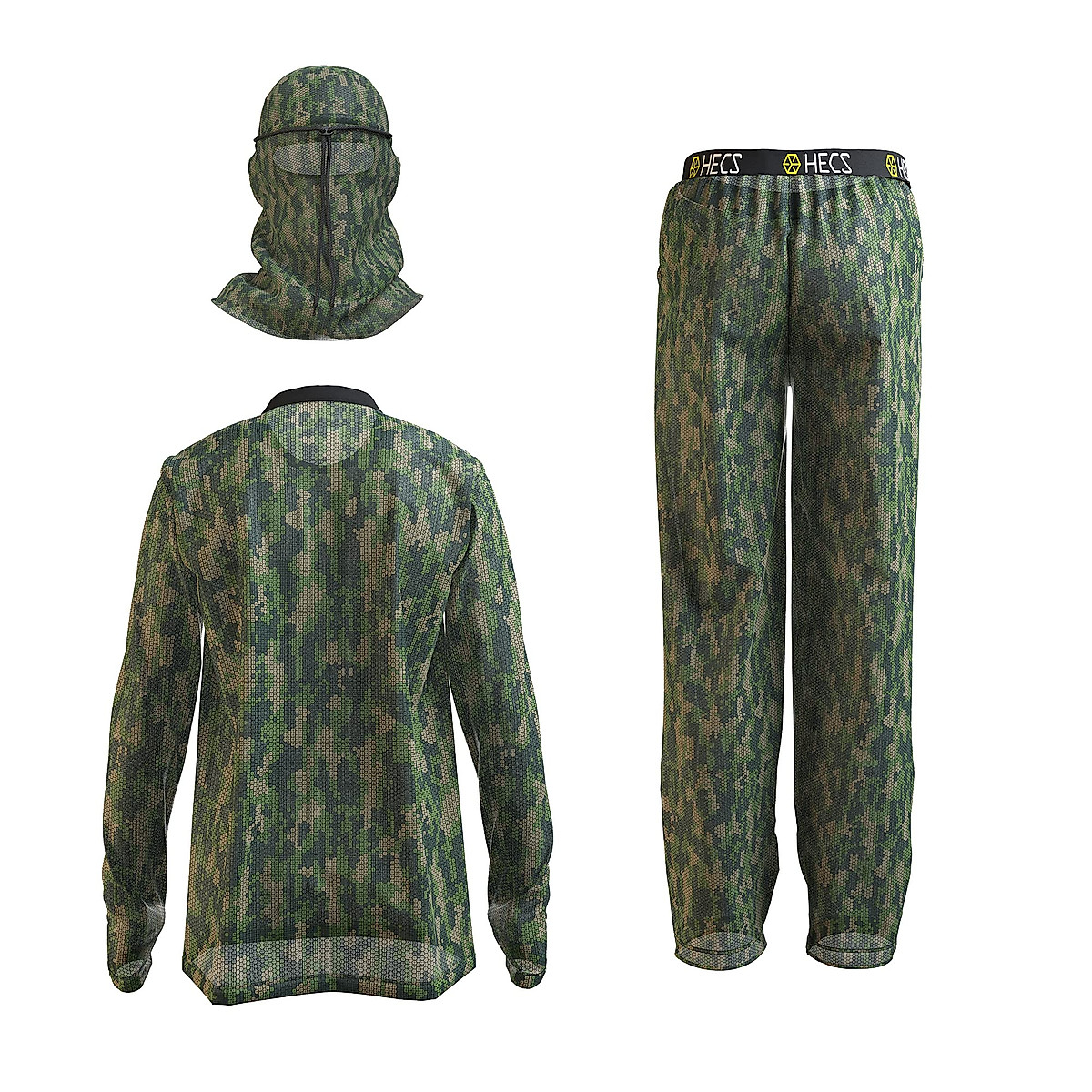 HECS Hunting HECStyle Lightweight System - 3-Piece Camo Suit - Deer & Big Game Hunting Suits for Men and Women - Green - 2X-Large